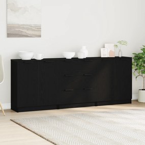 Servírovací skříň 3 ks Černý dub 180 x 30 x 70 cm 3332514