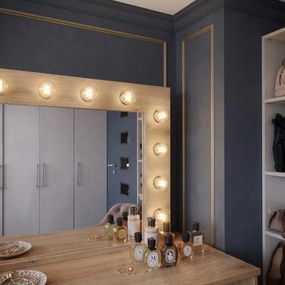 Ral Toaletní stolek se šuplíky a osvětlením GLAMOUR 2 Barva/ dekor: Černá