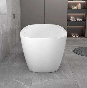 Erga Aspen, volně stojící vana 170x78 cm + odtoková zátka, bílá lesklá, ERG-ASPEN-170078-WH-WH