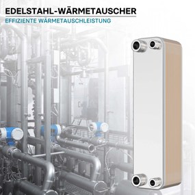 Výměník tepla Wiltec – 125 kW, 4 m³/h, 1,20 l (50677)