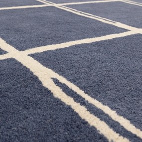 Modrý ručně tkaný vlněný koberec 160x230 cm – Asiatic Carpets