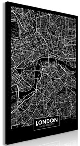 Obraz - Dark Map of London (1 Part) Vertical