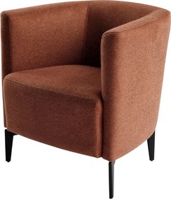 Designové křeslo, terakota/černá, KAPY