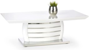 Třpytivý konferenční stolek do obývacího pokoje Bílý ROMA