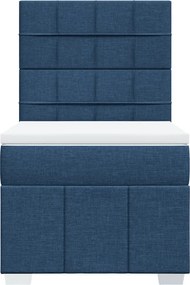 Box spring postel s matrací modrá 90x200 cm textil 3291557