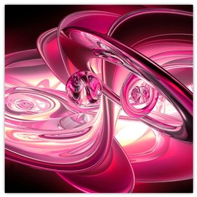 Obraz růžových fraktálů (30x30 cm)