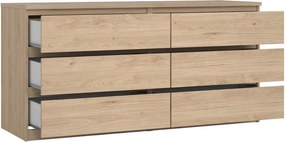 Komoda v dekoru dubu v přírodní barvě 154x76x50 cm Naia – Tvilum
