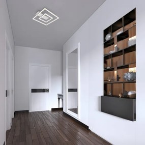 Briloner - LED Stropní svítidlo FRAME LED/22W/230V 3000K 30x32 cm matný chrom