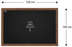Allboards tabule černá křídová v dřevěném rámu 150x100cm voděodolná,TB1510WR