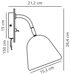 Nordlux - Nástěnné bodové svítidlo FLEUR 1xE14/15W/230V