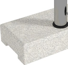 Stojan na slunečník 25 kg, žulový podstavec na slunečník, pro tyče slunečníku Ø32/38/48 mm, šedý