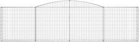 Klenuté gabionové koše 8 ks 400x30x100/120cm pozinkované železo 3146872