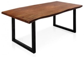 Jídelní stůl masiv akát černé nohy Dalma 180x90 silná deska