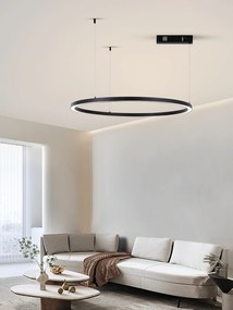 Immax NEO FINO NEW Smart závěsné svítidlo 1 kruh, 80cm, 60W, černé, Zigbee 3.0