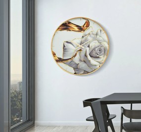 Nástěnné hodiny Glass Rose 80 cm vícebarevné/zlaté