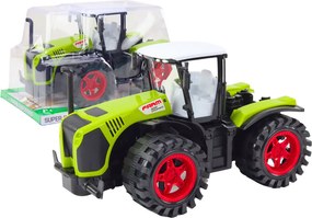 LEAN Toys Velký traktor s třecím pohonem, zelené zemědělské vozidlo