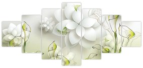 Obraz s květy (210x100 cm)