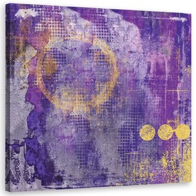 Gario Obraz na plátně Zlaté vzory na fialovém pozadí - Andrea Haase Rozměry: 30 x 30 cm