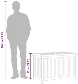 vidaXL Marketos Zahradní úložný box 90 x 50 x 58 cm masivní teakové dřevo