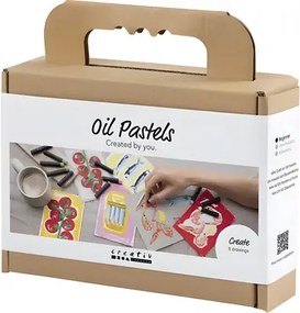 CREATIV COMPANY Kreativní sada Olejové pastely přáníčka / 8 přáníček /