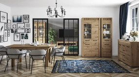 Casarredo - Komfort nábytek Vitrína PATENS 3-dveřová, dub artisan
