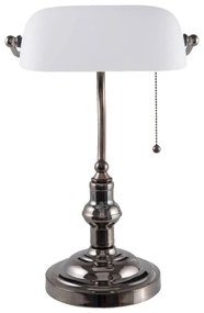 Stolní lampa 5100W s bílým skleněným stínidlem