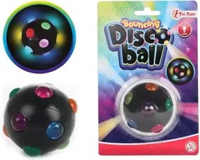 TEDDIES Skákací míček Disco svítící / Na baterie / Guma / 6 cm / od 3