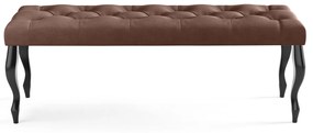 Lavice CHESTERFIELD 100x40 cm Tmavě hnědá