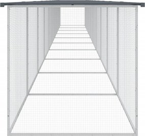 Klec pro kuřata se střechou antracitová 1 003 x 98 x 90 cm ocel 3189053