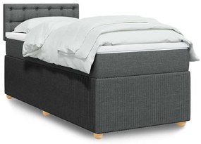 Box spring postel s matrací tmavě šedá 90x190 cm textil 3289626