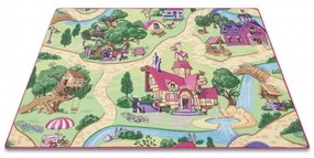 Dětský koberec REBEL ROADS Candy Town 27 protiskluzový - šedý