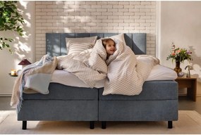 Modrá boxspring postel s úložným prostorem 160x200 cm Elva Bold Line – Bonami Selection