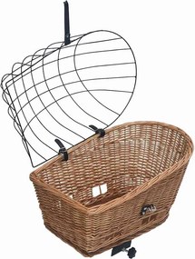 Koš na zadní kolo s krytem 55 x 31 x 36 cm přírodní vrba 170903