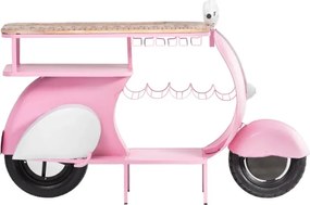 furniture-nabytek.cz - Lakovaný barový pult Scooter Nova Pink z kovu, růžová – 160×50×87 cm