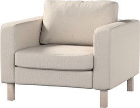 Potah na křeslo IKEA Karlstad, krátký barva šedá látka pletený vzor