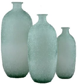 San Miguel VIDRIOS SAN MIGUEL !RECYCLED GLASS! Váza z recyklovaného skla "NAPOLES", SILK, 9,6 L, V, modrá