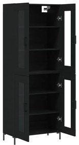 Skříň highboard černá 69,5 x 34 x 180 cm kompozitní dřevo,  3198274