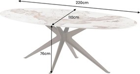 Oválný keramický jídelní stůl Tavianna 220 cm bronzový