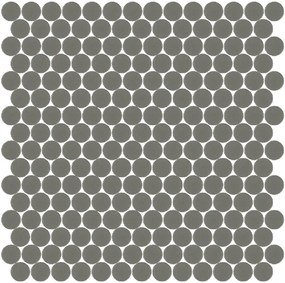 Hisbalit Skleněná mozaika šedá Mozaika 106A SATINATO kolečka  prům. 2,2 (33,33x33,33) cm - KO106ALH
