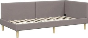 Rohový rám postele s matrací Jiný s čelo 2 ks Taupe textil 3393746