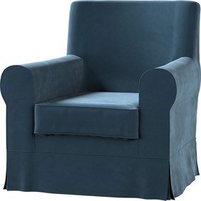 Potah na křeslo IKEA Ektorp Jennylund barva modrá látka lesklé, sametová