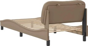 Rám postele bez matrace Hvar cappuccino 90x190 cm umělá kůže 3207971