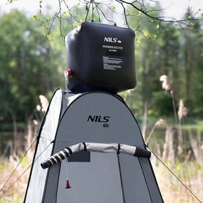 NC1706 ŠEDÁ SKLÁDACÍ PŘEVLÉKACÍ/SPRCHOVACÍ KABINA NILS CAMP