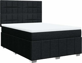 Box spring postel s matrací černá 140x200 cm textil 3293993