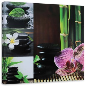 Obraz na plátně Zen Spa Orchid Bamboo - 50x50 cm