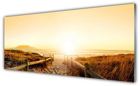 Plexisklo-obraz Stezka Pláž Moře 125x50 cm