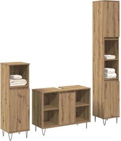 Sada koupelnového nábytku 3 ks Artisanový dub 30 x 30 x 180 cm 3378508