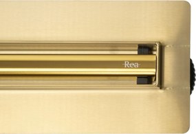 Rea Neox Slim Pro Gold, odtokový sprchový žlab 90 cm, zlatá lesklá, REA-G5805