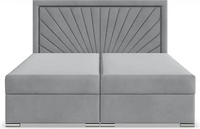 AGroup Kontinentální čalouněná postel VICENZA (140 x 200 cm) Barva látky Trinity: Šedá (Trinity 2314)