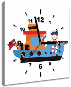 Gario Obraz s hodinami Rybářská loďka Rozměry: 40 x 40 cm